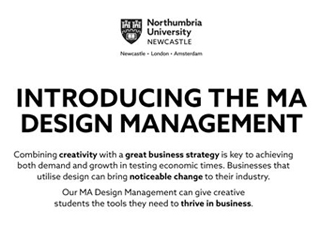 Infographic: MA Design Management - Northumbria University London
