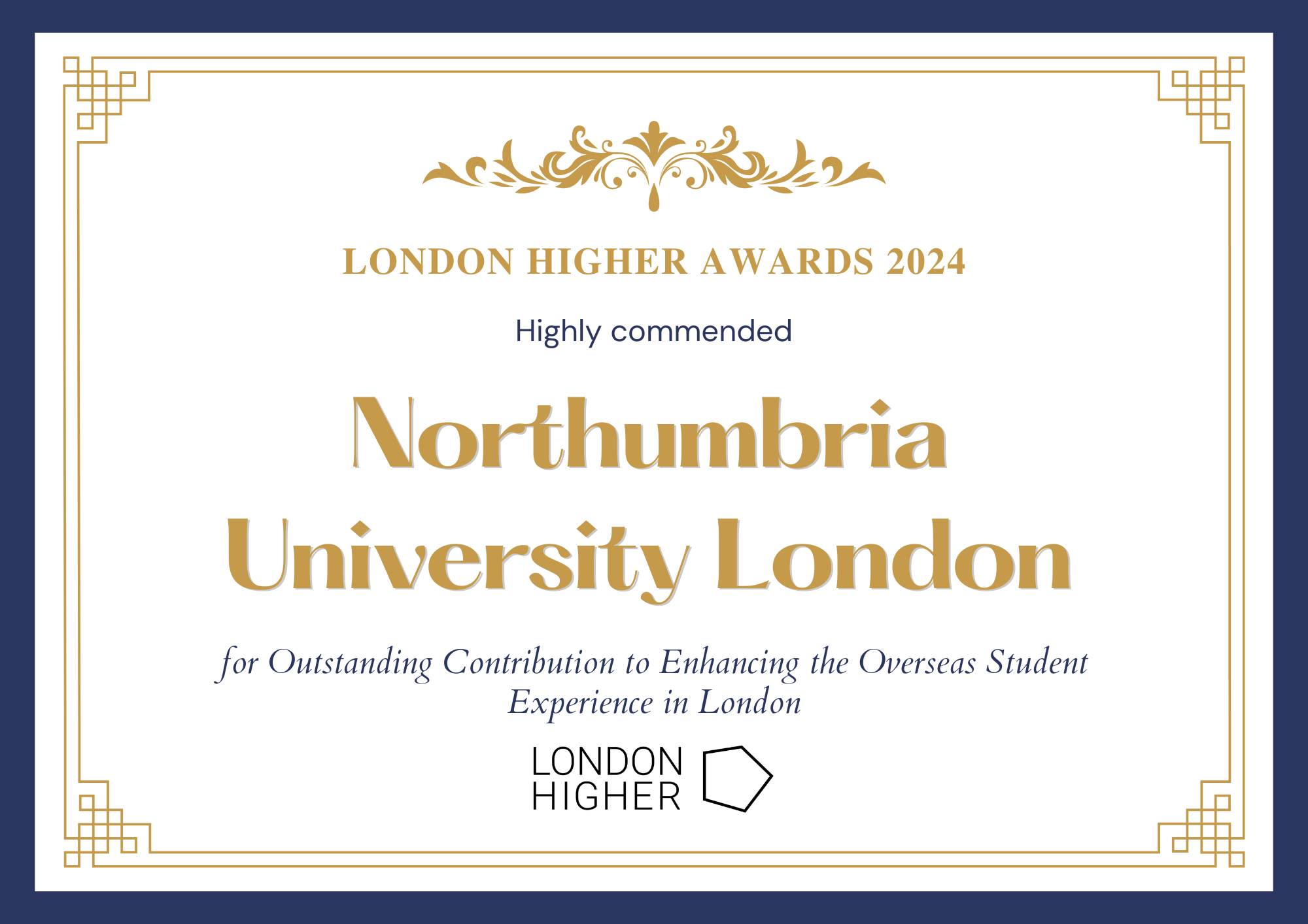Northumbria University London ranked Highly Commended by London Higher ...
